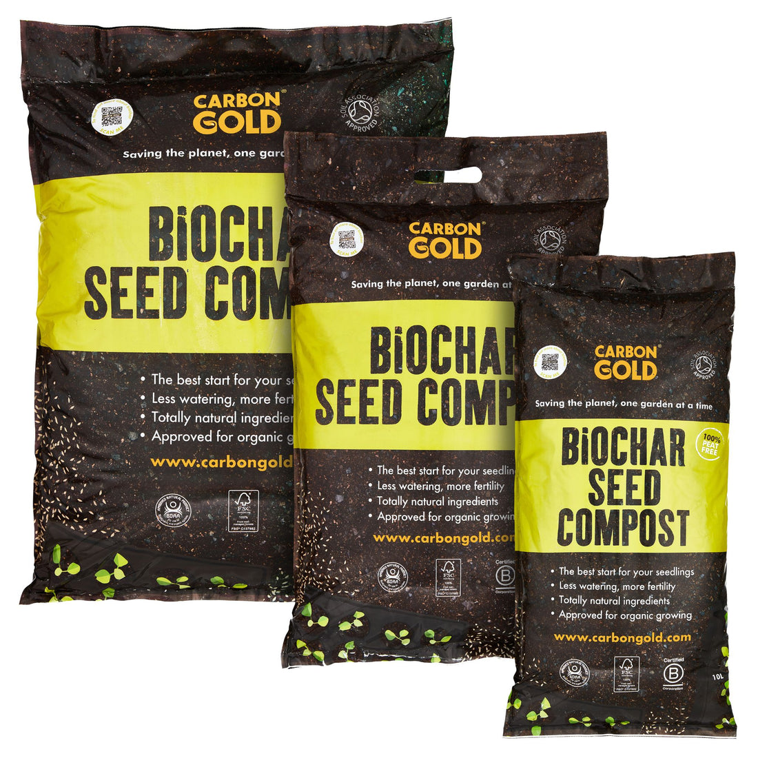 Carbon Gold Biochar Seed Compost | Marshalls Garden