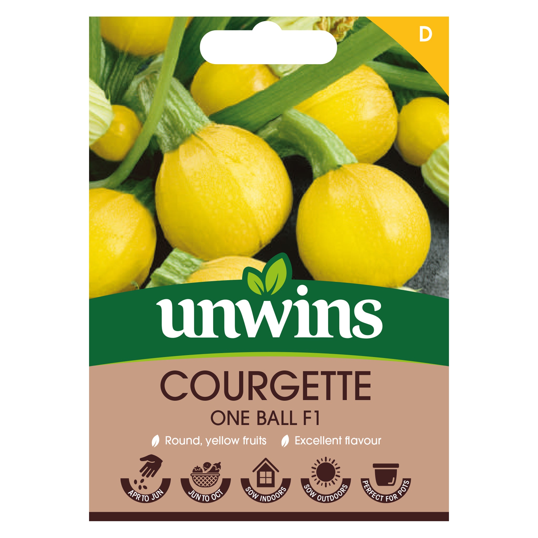 Courgette Seeds 'One Ball' F1 | Marshalls Garden