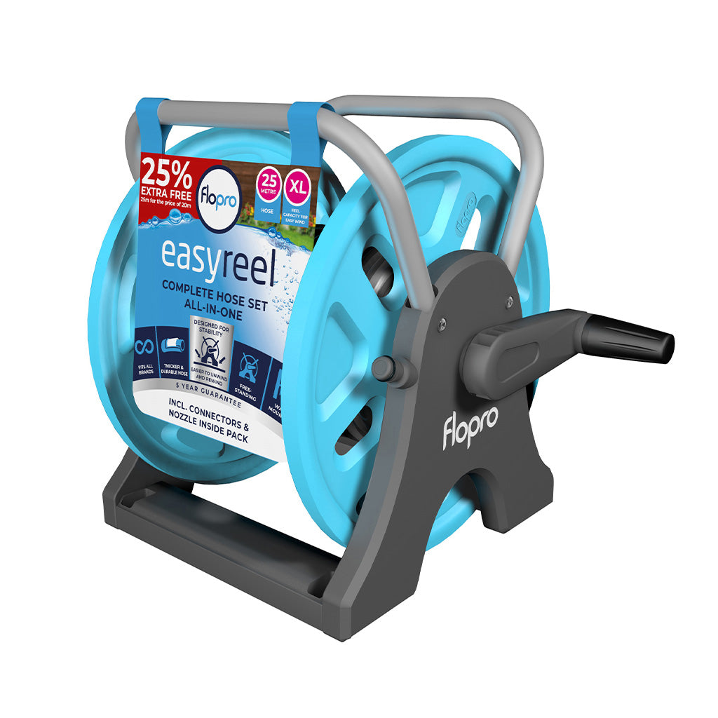 Flopro Easy Reel 2 in 1 Complete Hosereel 20m +25% Free – Marshalls Garden