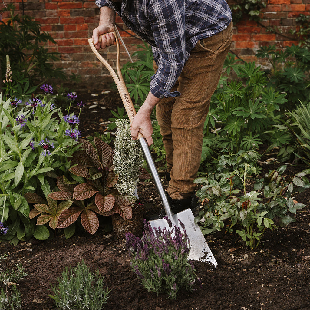 Kent & Stowe Stainless Steel Digging Spade | Marshalls Garden