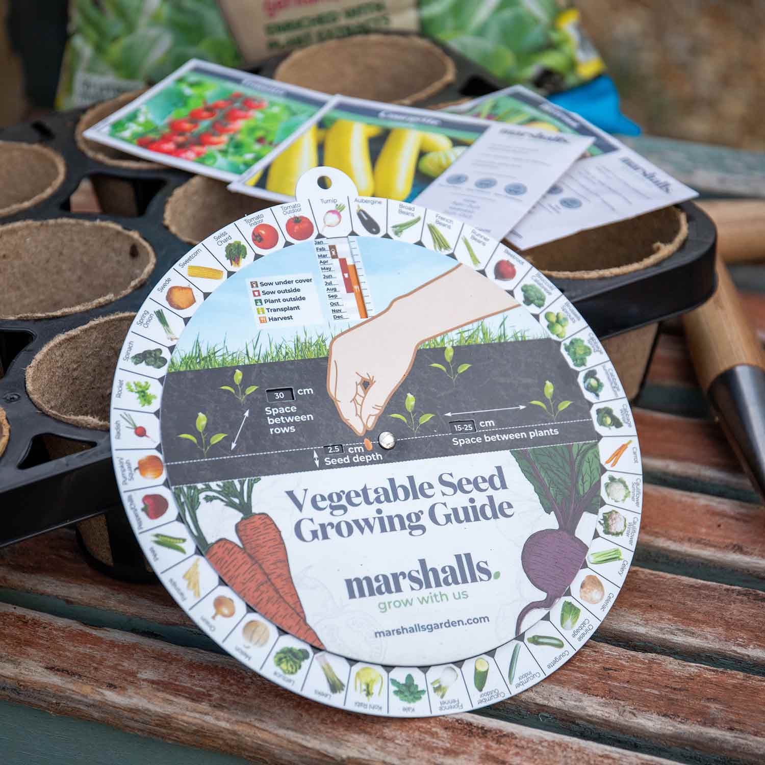 Vegetable Seed Guide Wheel | Marshalls Garden