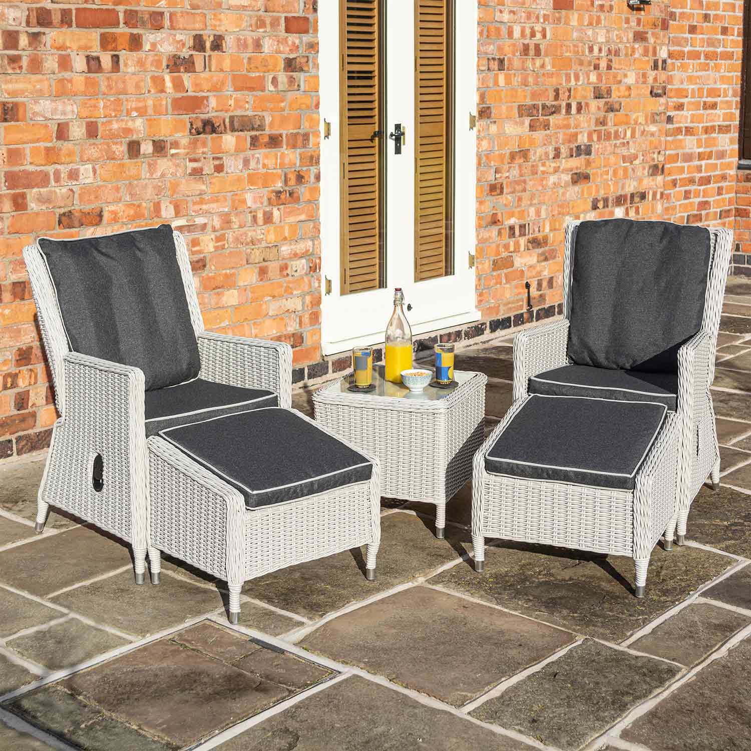 Prestbury Twin Sun Lounger Putty Grey | Buy Garden Furniture Online ...