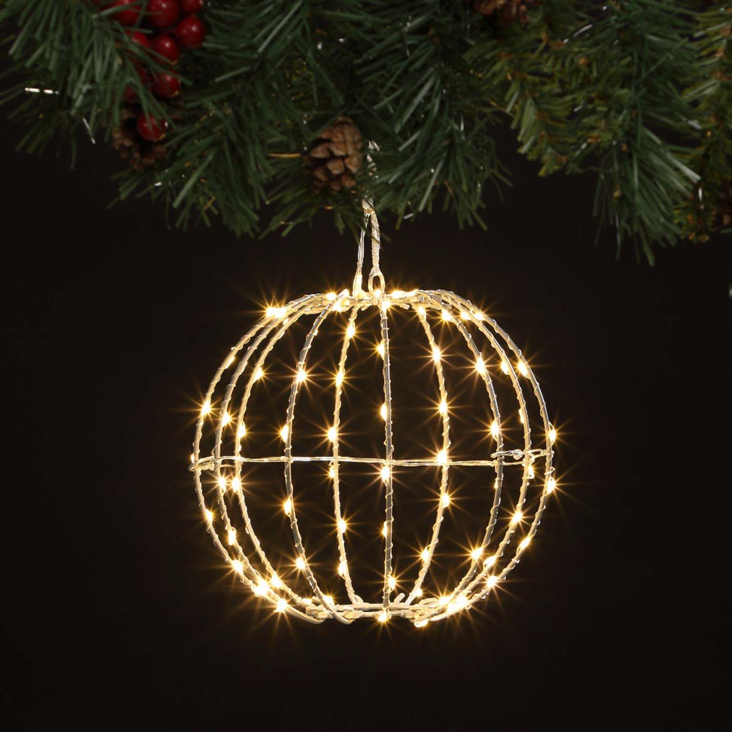 Small LED Wire Sphere - 20cm | Marshalls Garden