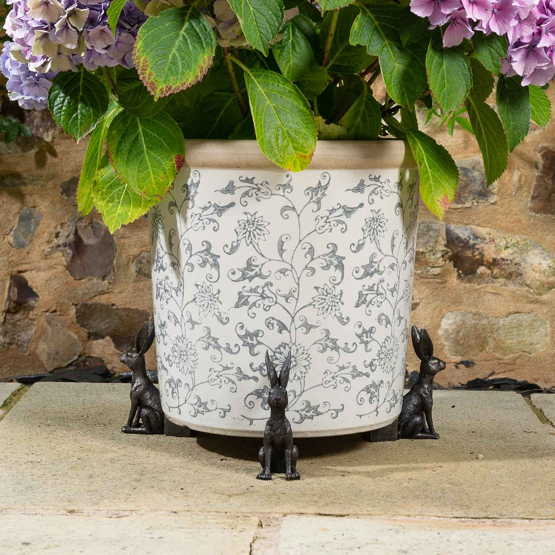 Large Sitting Hare Decorative Potty Feet - 3 Pack | Buy Garden Decor ...