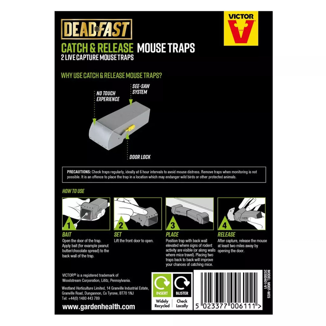 Deadfast Live Catch & Release Mouse Traps x2 | Buy Pest Control Online ...