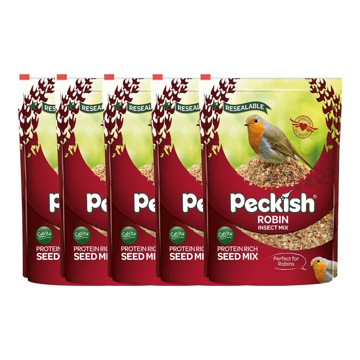 Peckish Robin Seed & Insect Mix - 5 x 2kg | Buy Bird Food Online | Bird ...