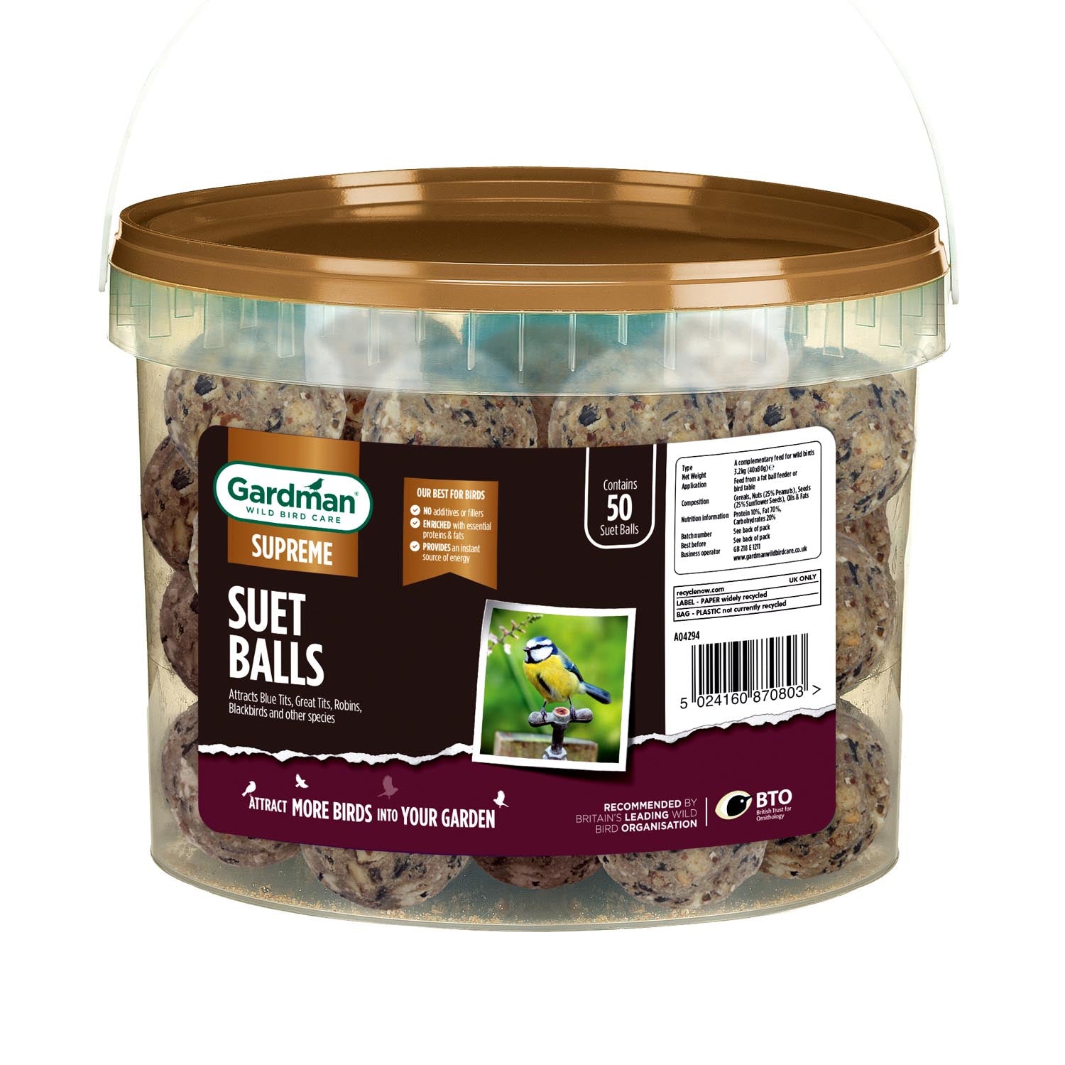 Supreme Energy Balls - 50 Tub | Marshalls Garden