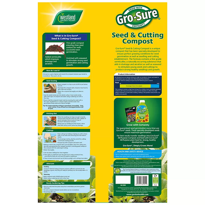 Gro-Sure Seed & Cutting Compost 20L | Buy Compost Online | Compost for ...